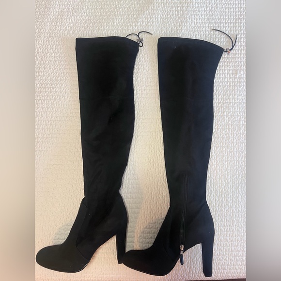 Sam Edelman | Shoes | Sam Edelman Black Suede Over The Knee Boots ...